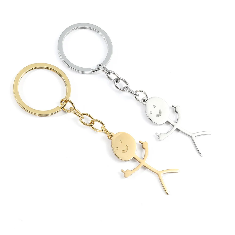 2023 Funny Middle Finger Stickman Keychain Cute School Bag Car Key ...
