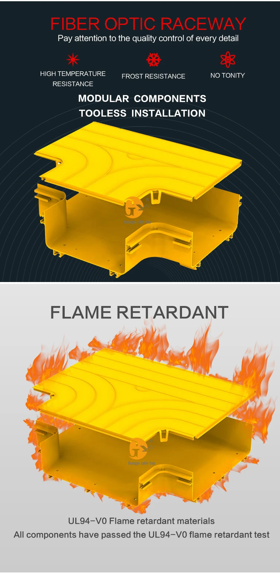 360mm To 120mm Reducer For Data Center Fiber Cable Tray - Buy Abs ...