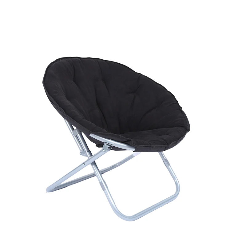 Round Moon Chair Soft Laminated Cotton Foldable Lightweight Camping ...