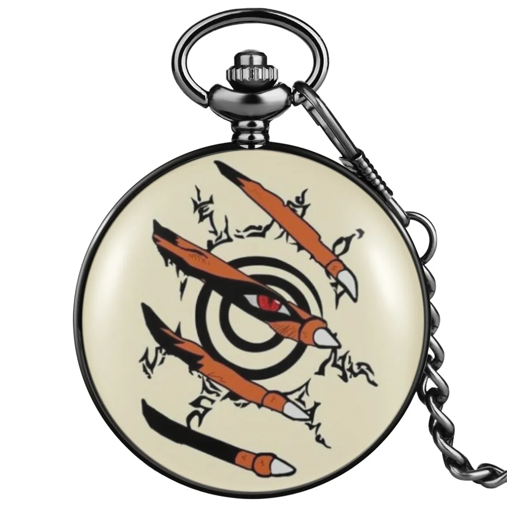 Harajuku Men's Japan Anime Clock Akatsuki Red Cloud Pattern Pocket ...