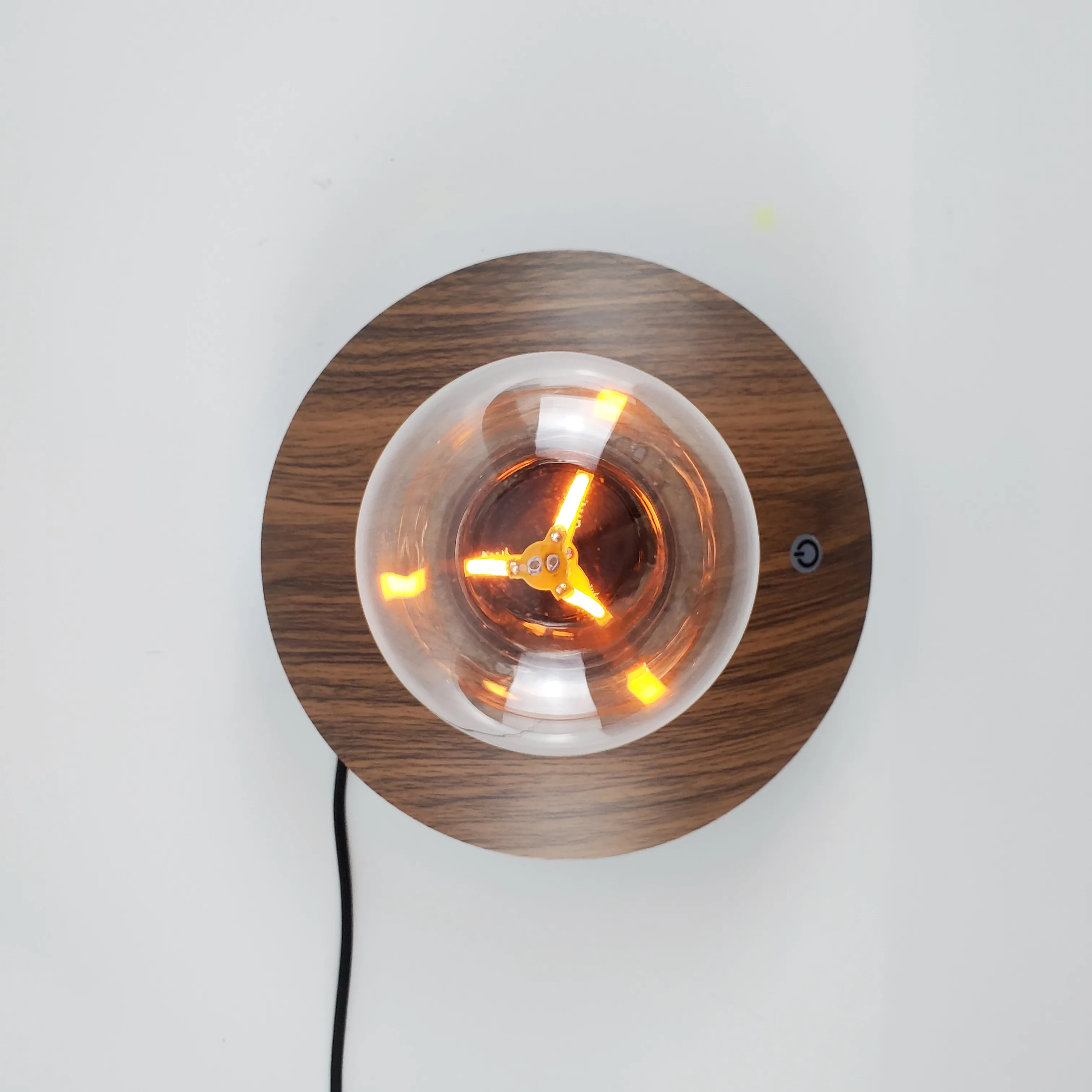Levitating Light Bulb Rotating Floating Bulb Wood Table Lamp Unique ...
