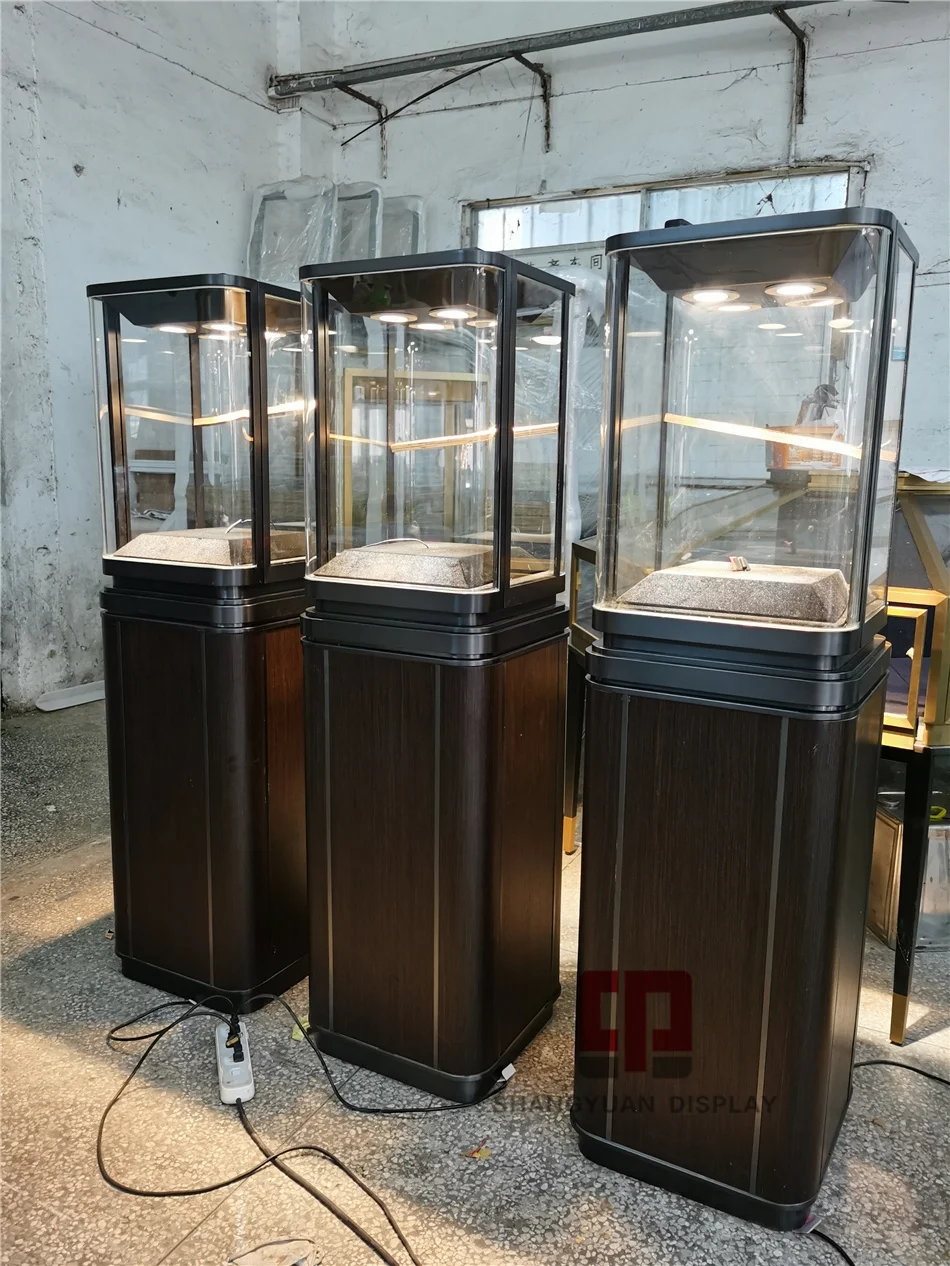 Artwork Gold Jewelry Display Cabinet for Jewelry Shops Custom Luxury ...