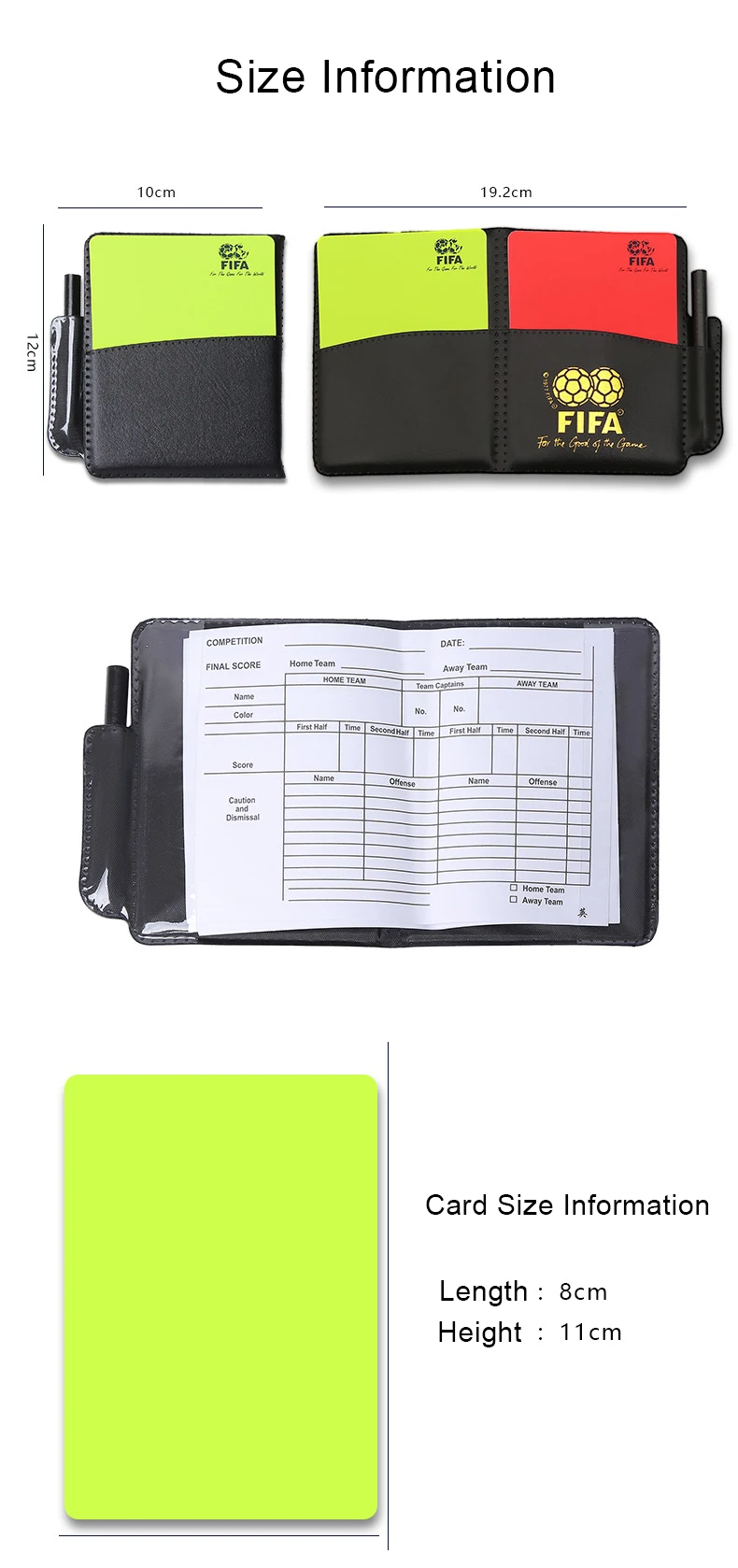 New Wholesale Sport Football Soccer Referee Wallet Notebook Red Yellow ...
