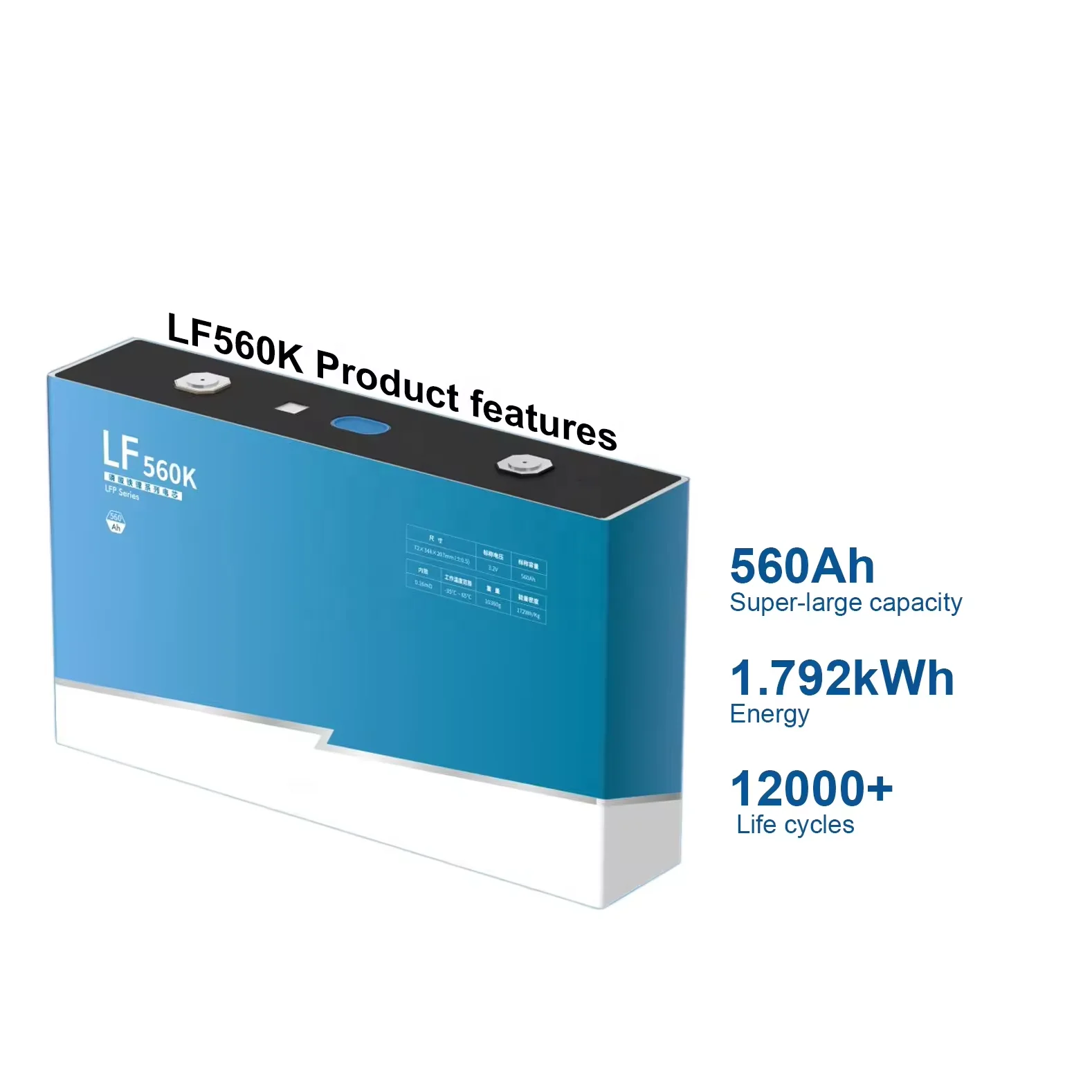 EV E Grade A+ Lithium Ion Cell 3.2v 560ah Lf560k V3 Lifepo4 Cell ...