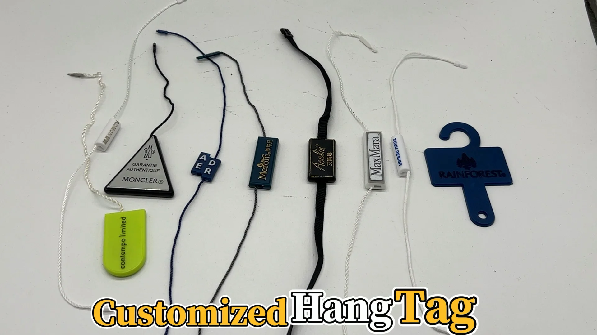 Custom Eco Friendly Colorful Plastic Embossed Brand Name Logo Swing ...