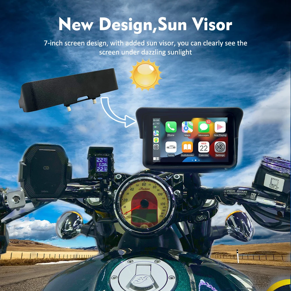 Karadar MT7001 - 7 Inch Motorcycle Carplay & GPS Navigation