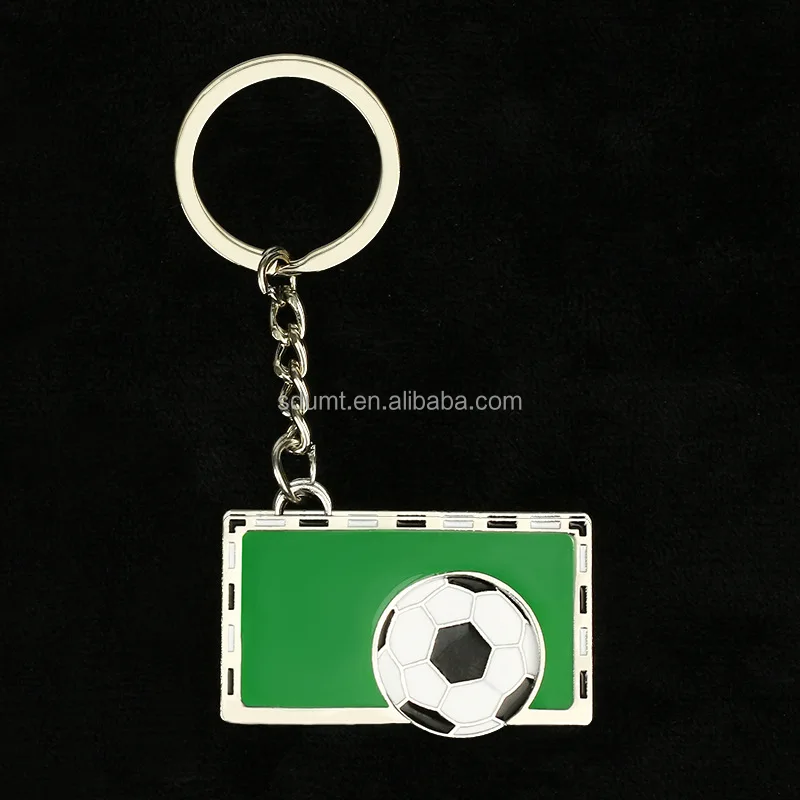 Removable Football Keychains Metal Coin Holder Soccer Field Keychain ...