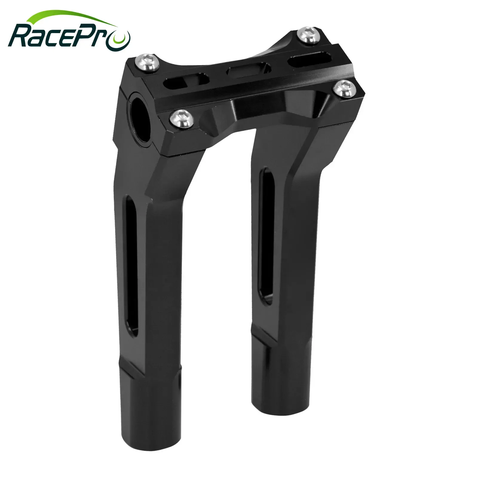 RACEPRO Black Motorcycle 10'' Handlebar Risers Clamp for Harley Touring ...