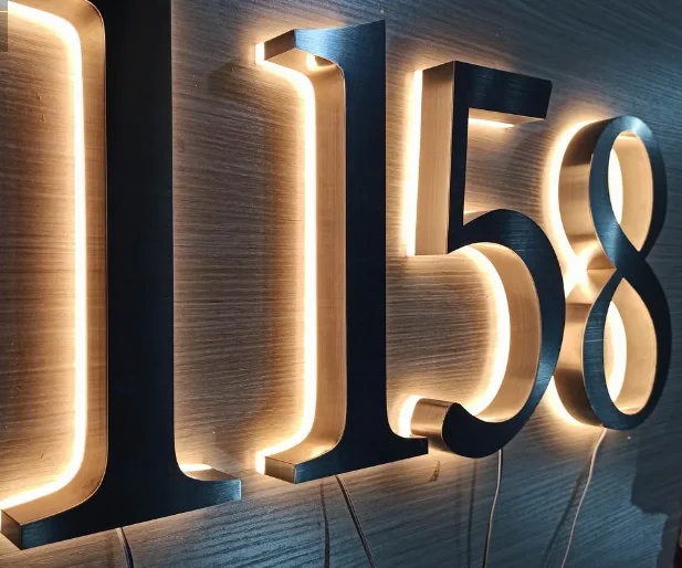 Custom Led Backlit House Number 0-9,A-z Acrylic 3d Modern Customs Door ...