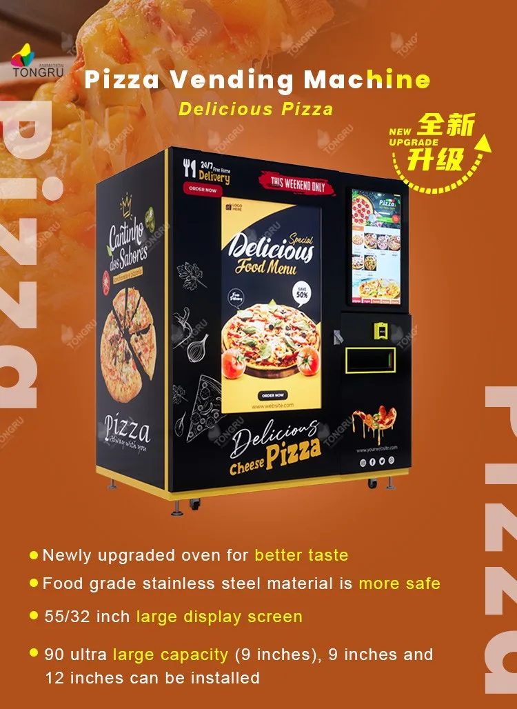 24/7 Self-service Distributeur A Pizza Making Machine Outdoor Heating ...