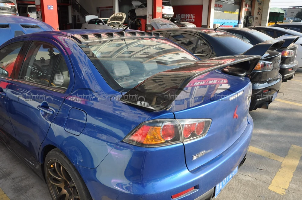 OEM Style Carbon Fiber Spoiler Wing Rear Trunk Boot Lip for Mitsubishi ...