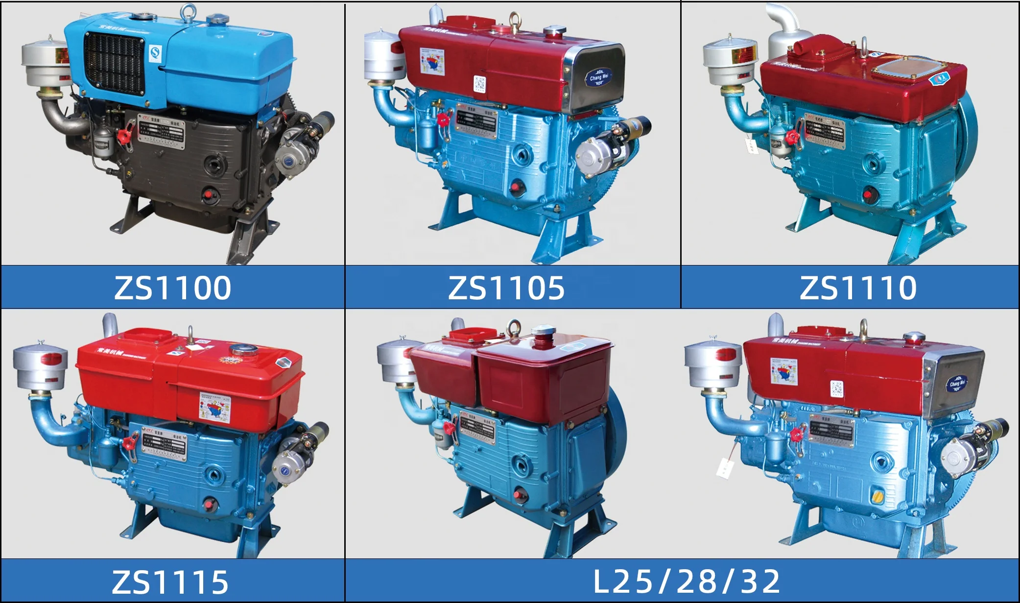 L25 L28 L32 25hp 28hp 32hp Water Cooling Single Cylinder Diesel Engine ...