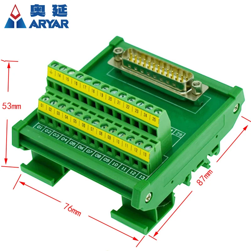 Db25-mg22 Db25 Male Female D-sub 25 Pin Connectors Terminal Block ...