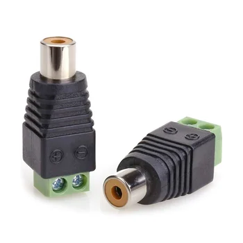 Rca Female Plug To Av Balun Screw Terminal Adapter Connector Video ...