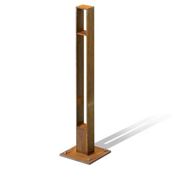 Rust Corten Steel Bollard Post With Base Plate - Buy Landscape Lighting ...