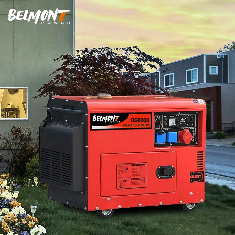 Portable 220V/380V/110V Diesel Generator 15KVA 5KW 5.5KW 6KW 6.5KW Silent Power Genset 110V 5KVA ...