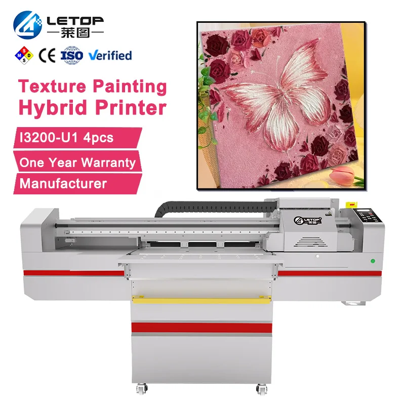 Letop New Hybrid Digital Plotter Print Flatbed Inkjet Printer Uv Cure ...