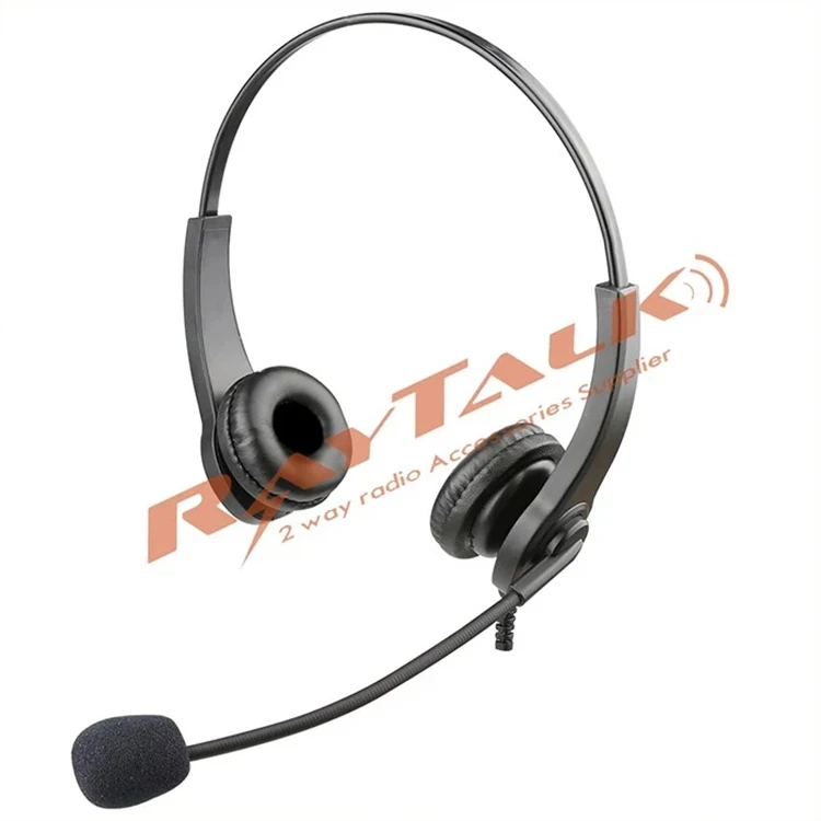 Rj45 Or Rj11 Connector Two Way Radios Headset Call Center Headset With ...