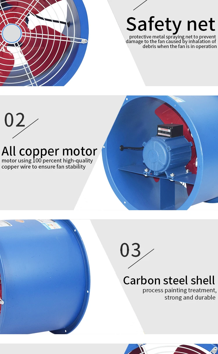 High Pressure Axial Fan Large Airflow Air Circulation Fan For ...