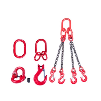 Multiple Specifications 4 Leg Chain Sling Adjustable Black For Sling ...