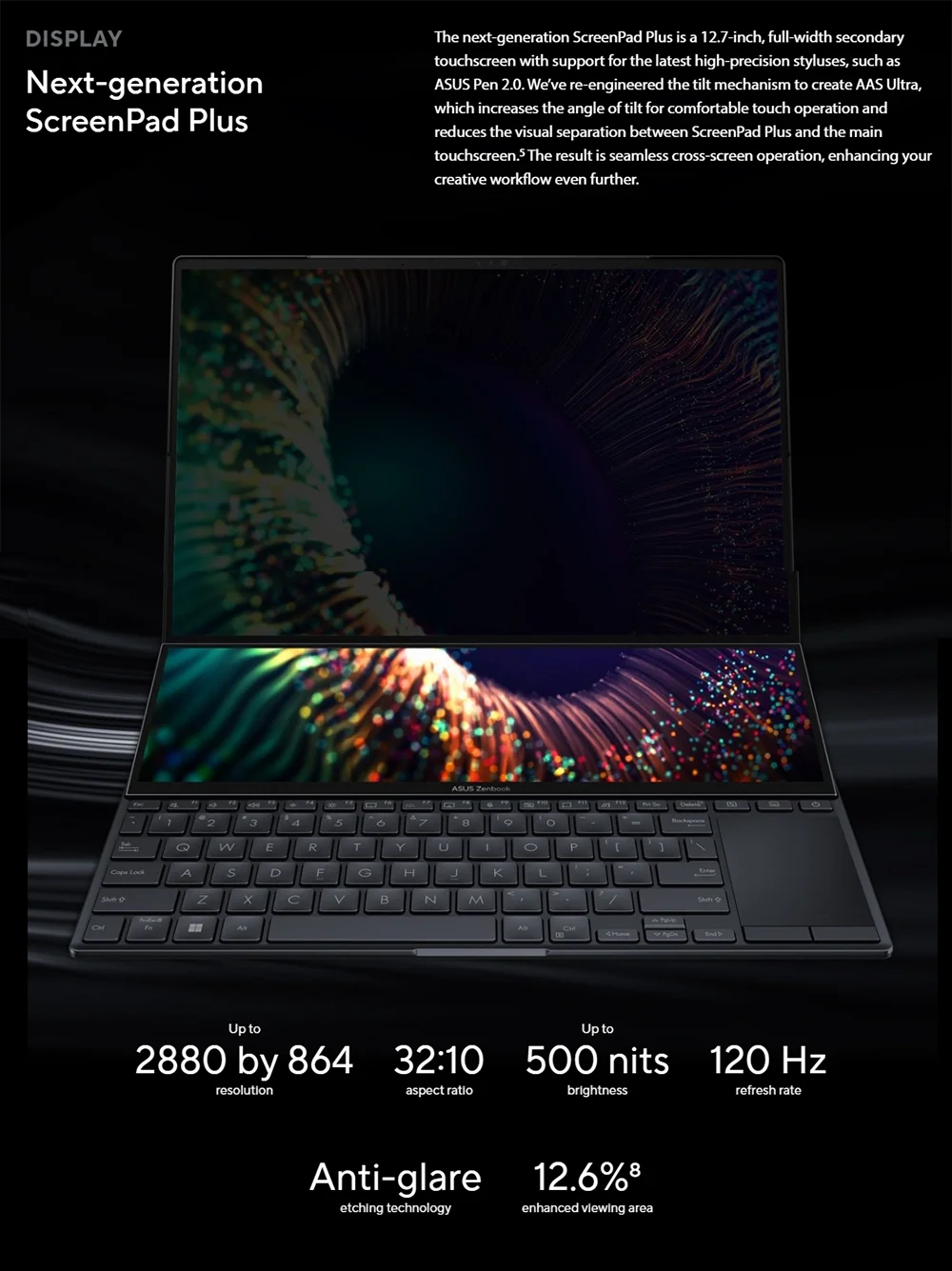 A-sus Zenbook X Duo Pro 14 UX8402 - High Performance Laptop