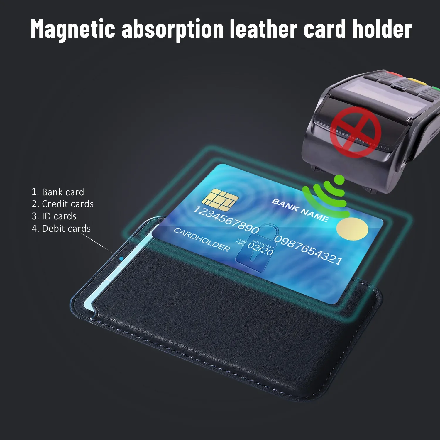 New Arrival Pu Leather Wallet Holder Mag Safe Wallets Phone Case Card ...