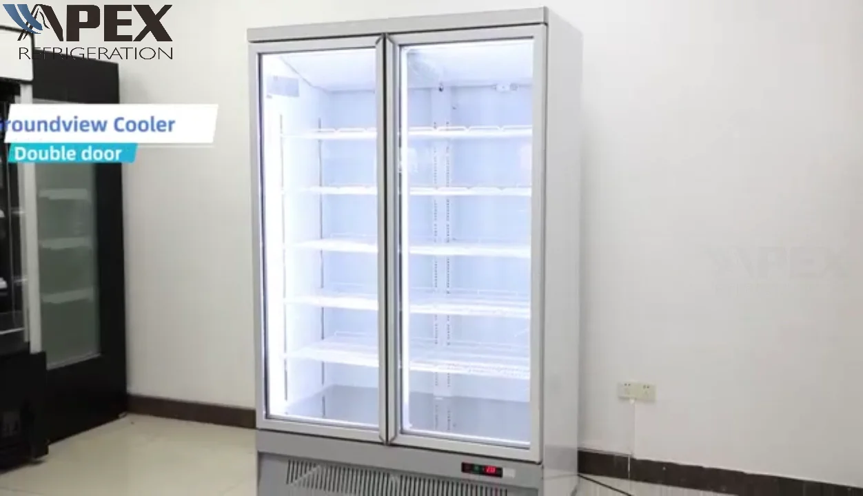 New Design Glass Door Beverage Cooler Commercial Display Refrigeration ...