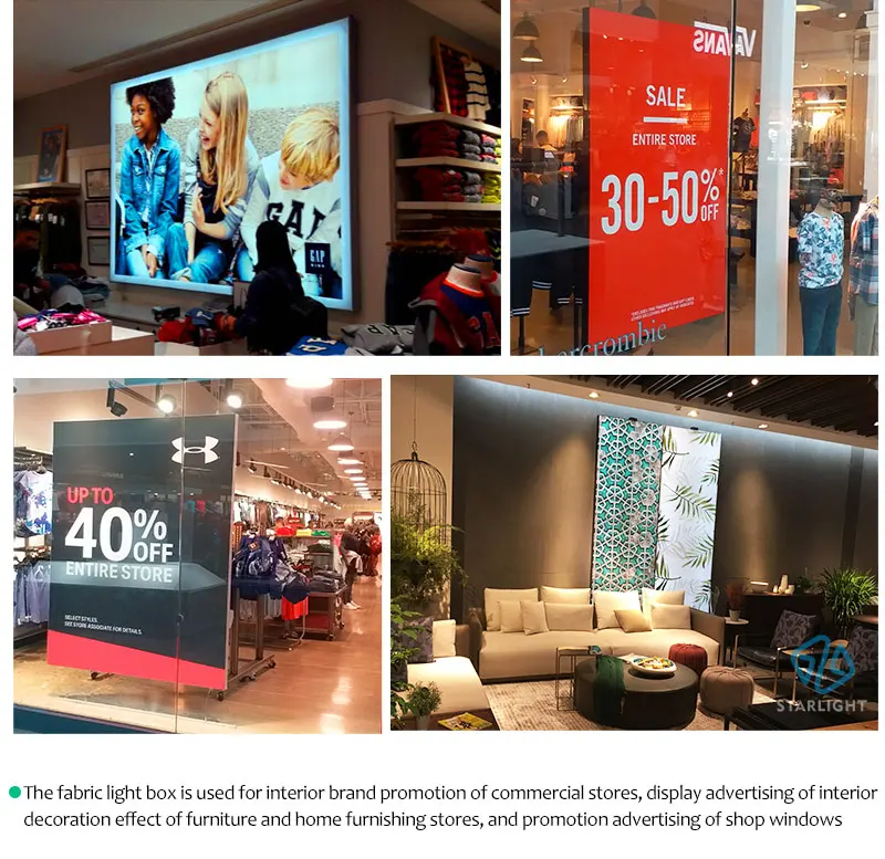 HD Print Sublimation Seg Display Backlit Led Textile Light Box ...