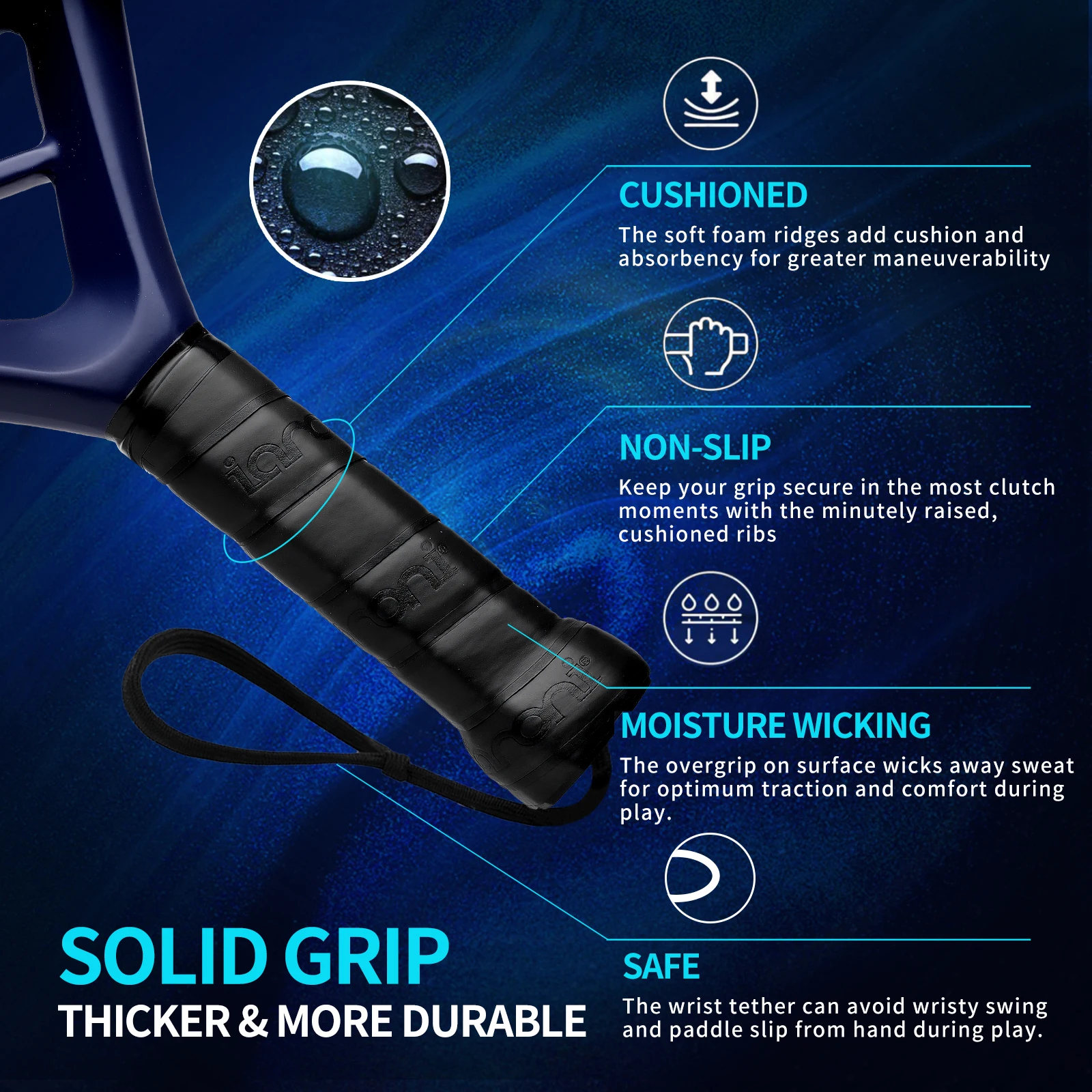 IANONI Padel Raquet Carbon Fiber Beach Tennis Paddle Racket Soft Eva