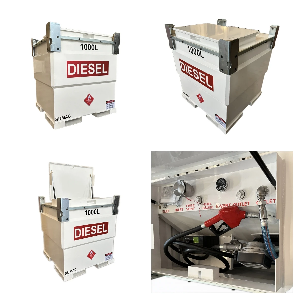 Sumac Newest Portable 1000l Chemical Storage Equipment Oil Diesel Tank ...