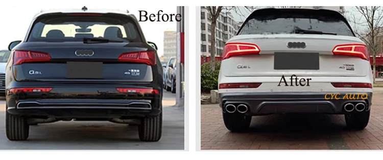 Rear Bumper Diffuser Upgrade for Audi Q5 - SQ5 Sline Look