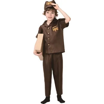 Kids Cosplay Postman Suit Halloween Dress Up Party Cosplay Career ...