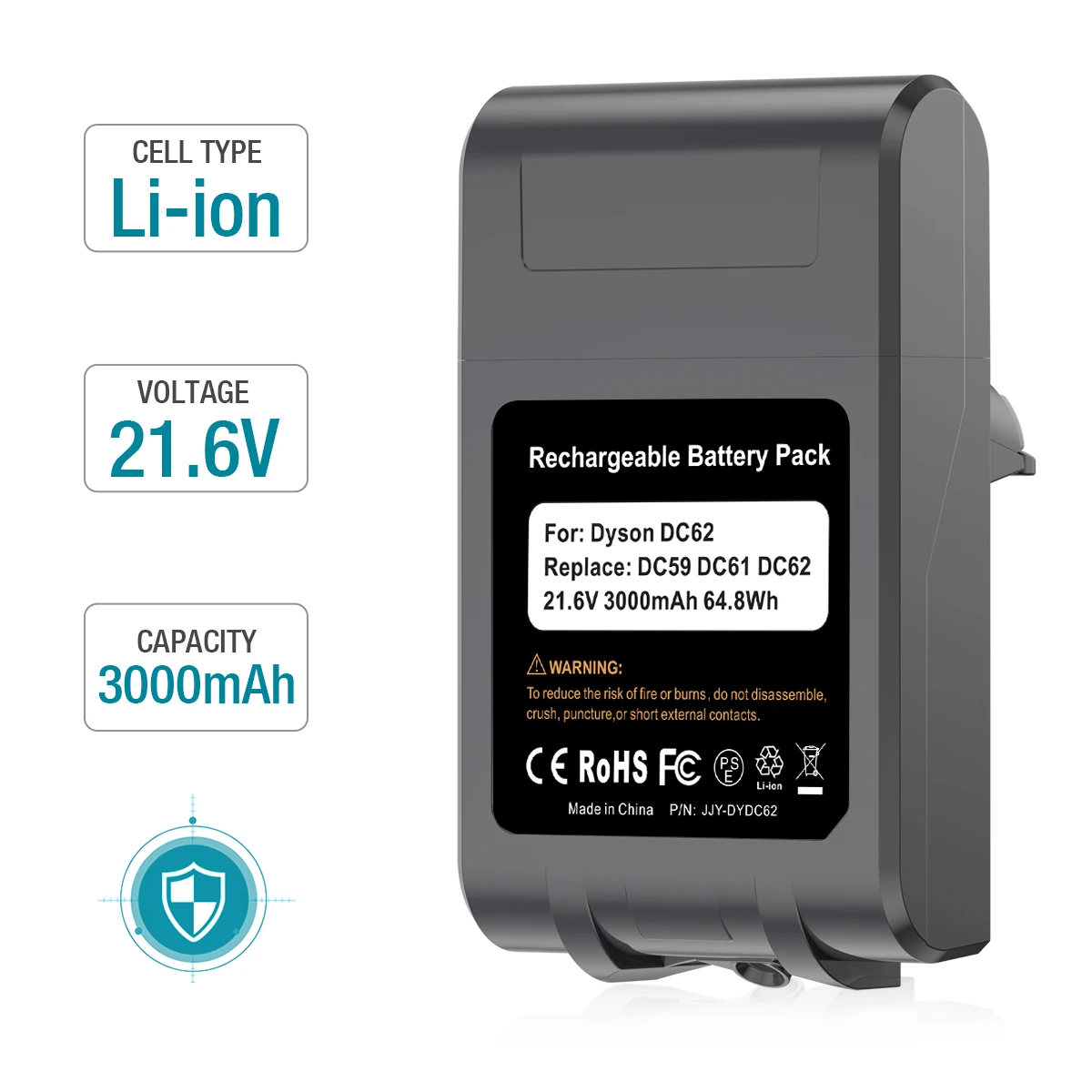 Rechargeable 21.6v 3000mah Li-ion Batteries For Dyson Vacuum V6 Dc58 ...