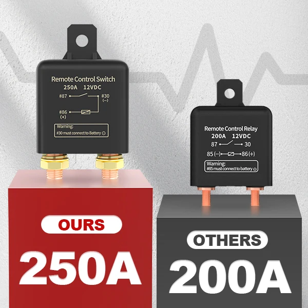 250A Wireless Remote Power Cut off Switch - Marine & Car
