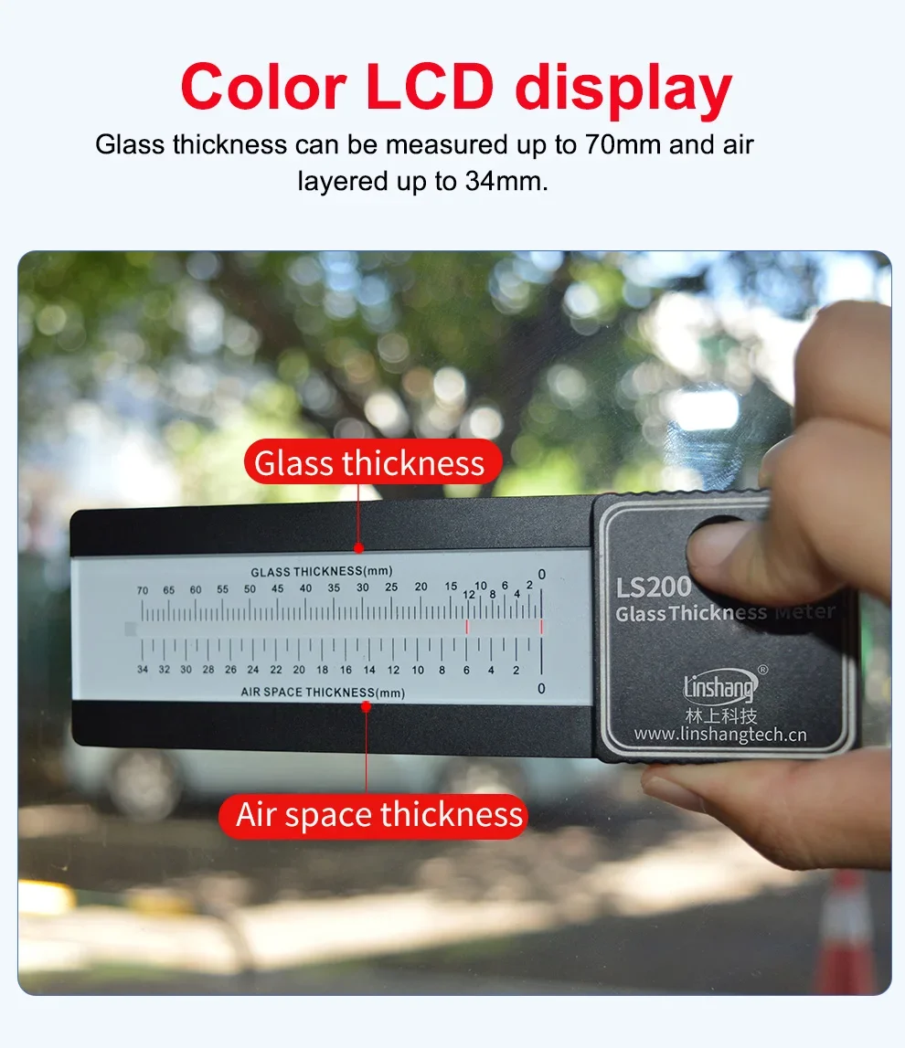 One-side Measurement Double Glazing Laser Glass Thickness Meter Hollow ...