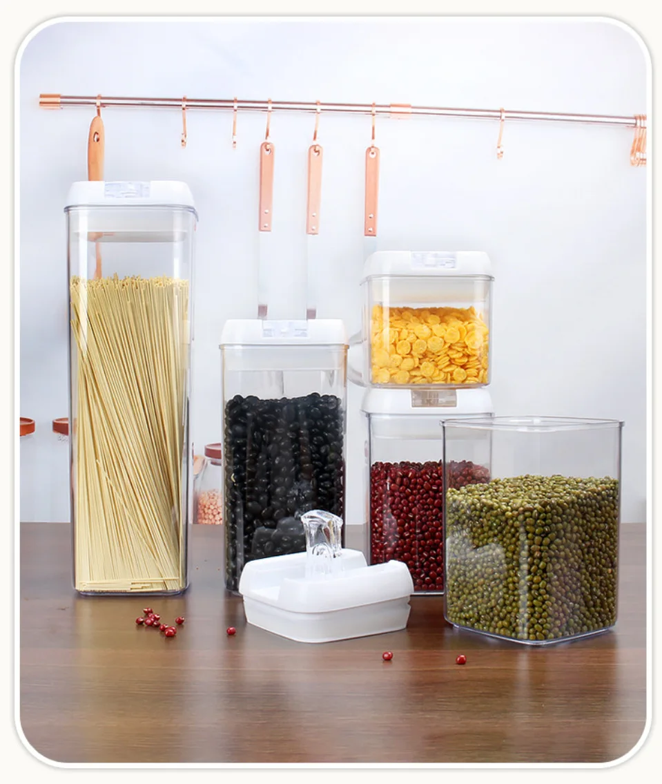 BPA Free 7Pcs Air Tight Plastic Pantry Organization Storage Sealed ...