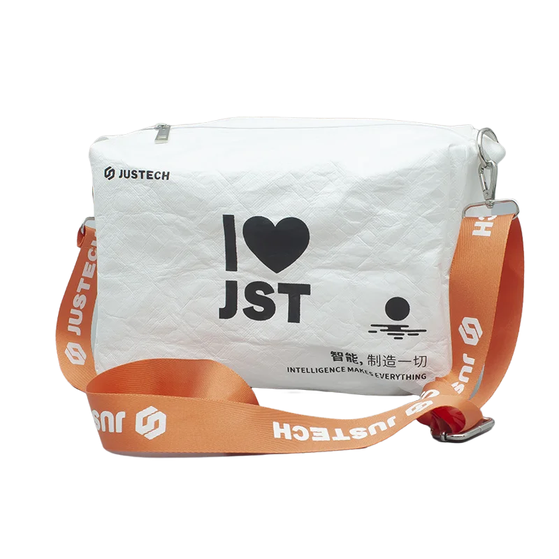White Color Coated Waterproof Tyvek Shoulder Messenger Bag - Buy Custom ...