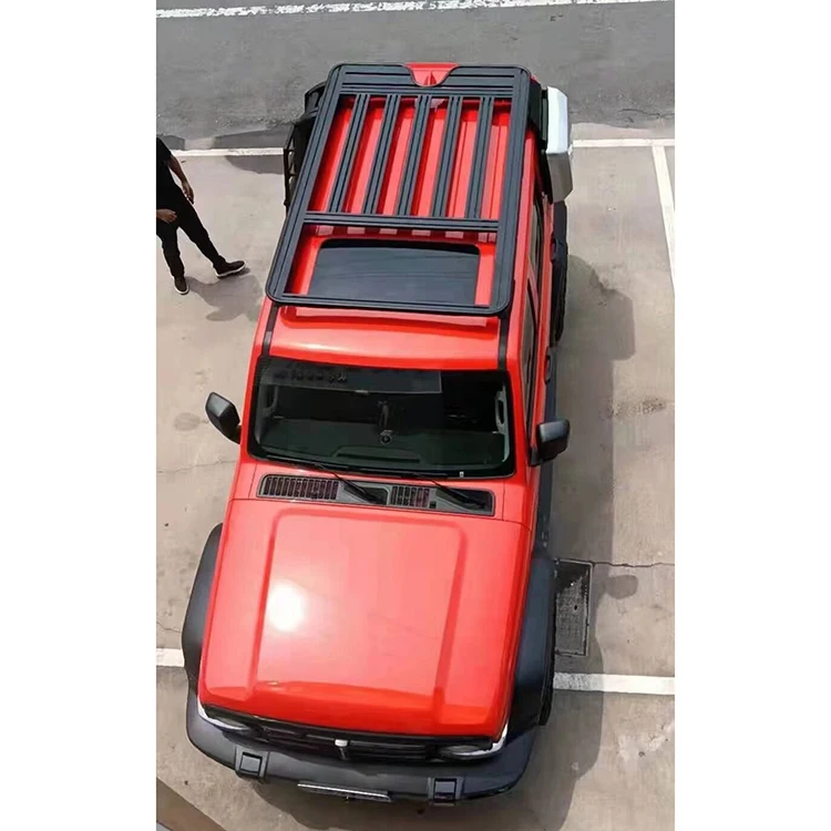 Car Adjustable Aluminum Alloy Roof Rack Roof Black Luggage Carrier For ...