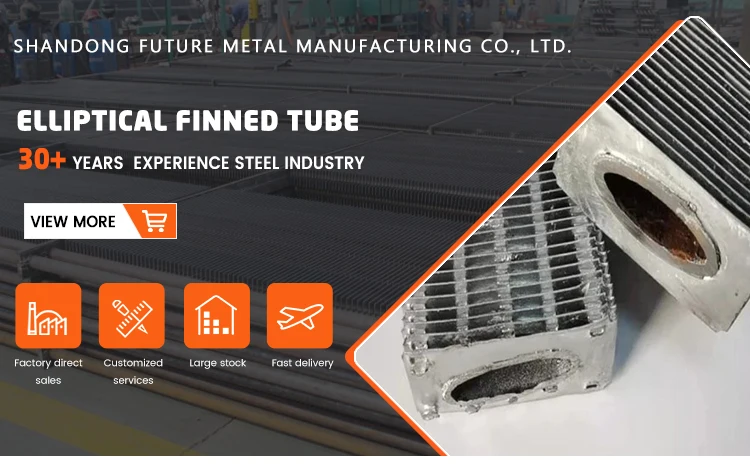 Brazing Elliptic/elliptical/oval Finned Tube With Rectangular Fins For ...