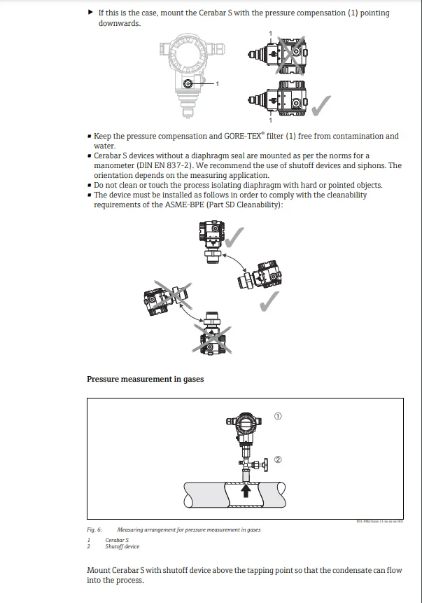 Endress Hauser Pressure Transmitter Pmc71 Pressure Measurement Sensor ...