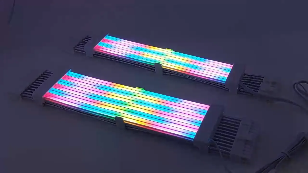 Gpu Extension Cable Argb Plus Rainbow Neon Line Led Light Cover Atx ...