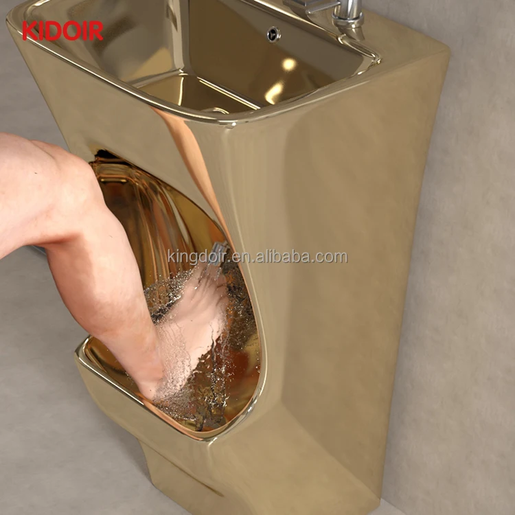 Kidoir Luxury Gold Mosque Wudhu Washer Foot Bath Sink
