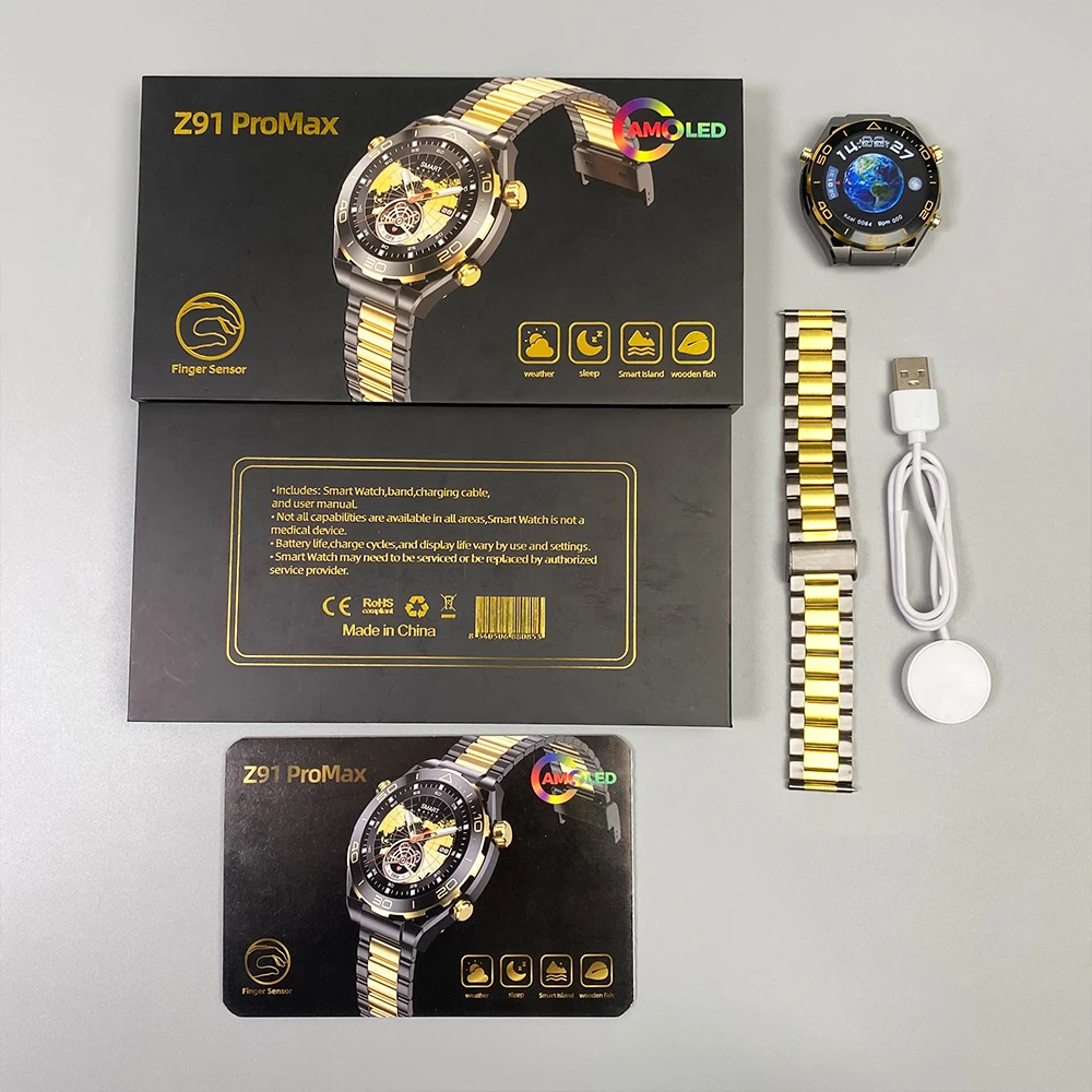 2024 Newest Z91 Pro Max Smart Watch Ip68 Waterproof 1.52 Inch Round ...