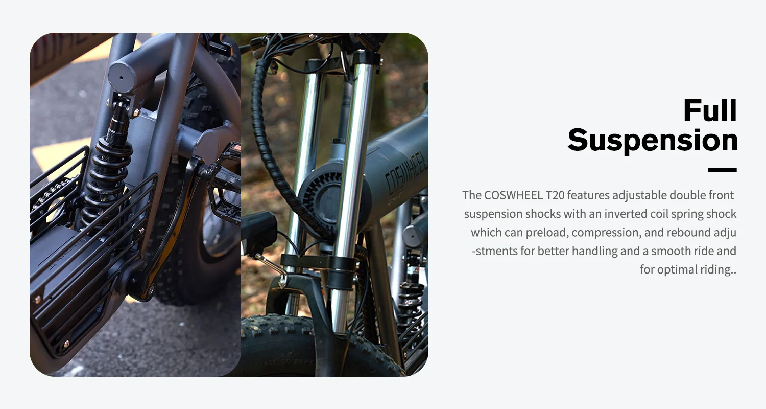 Uk Us Eu Warehouse Coswheel T20 1000w 20x4 Inch Fat Tire Bike 7-speed ...