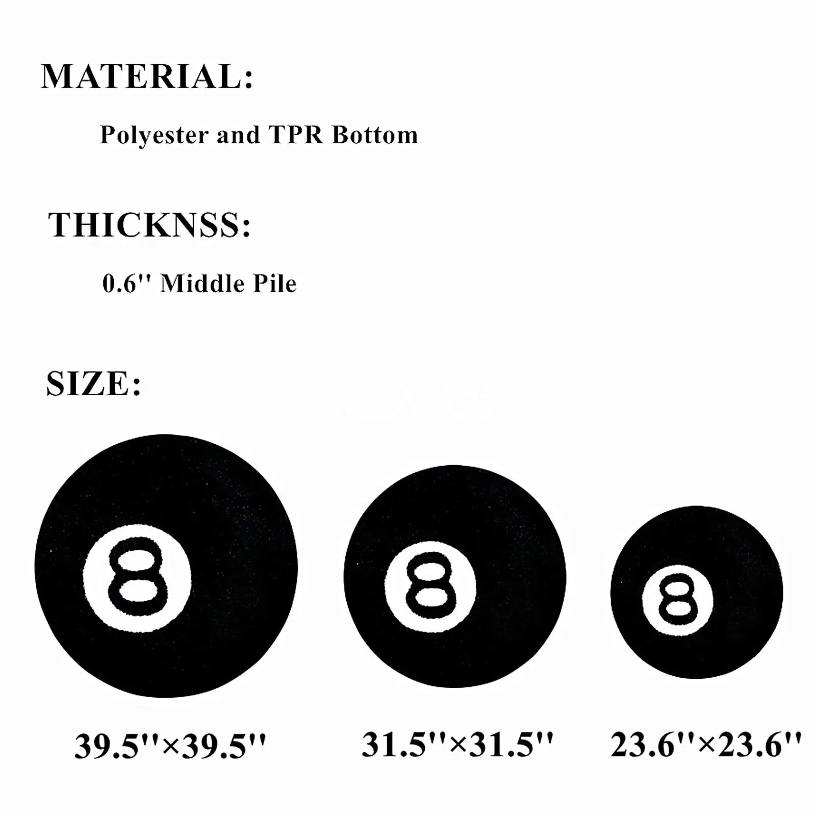 8 Ball Rug Shaggy Area Rug Bathroom Mat Floor Carpet Hypebeast ...