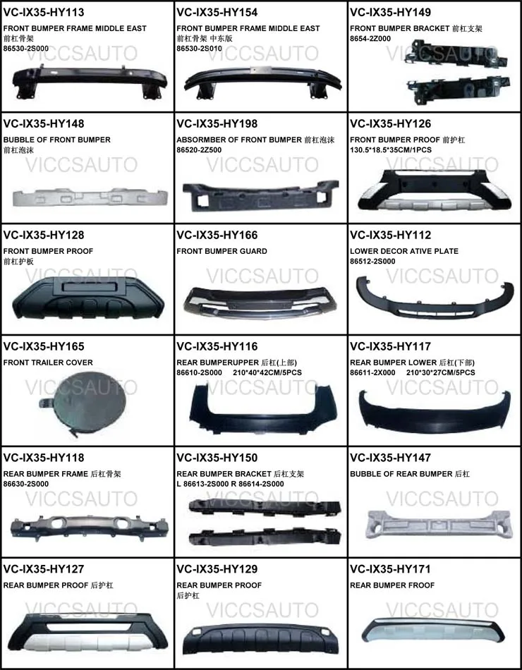 OEM 86511-2S000，适用于IX35 2010 '/新图森汽车前保险杠| Alibaba.com
