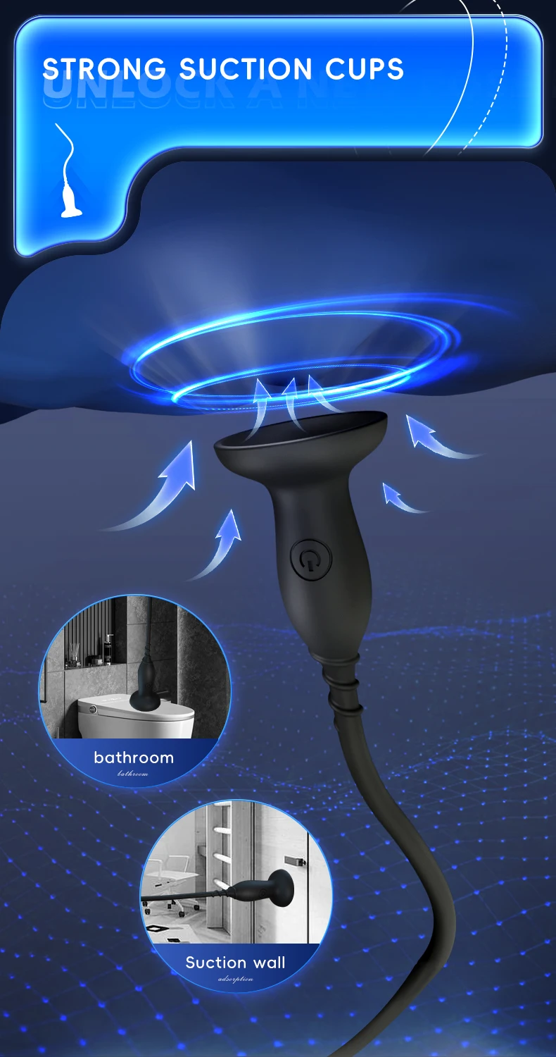 Male Masturbation Vibrator with Suction Cup Urethral Sound Rod