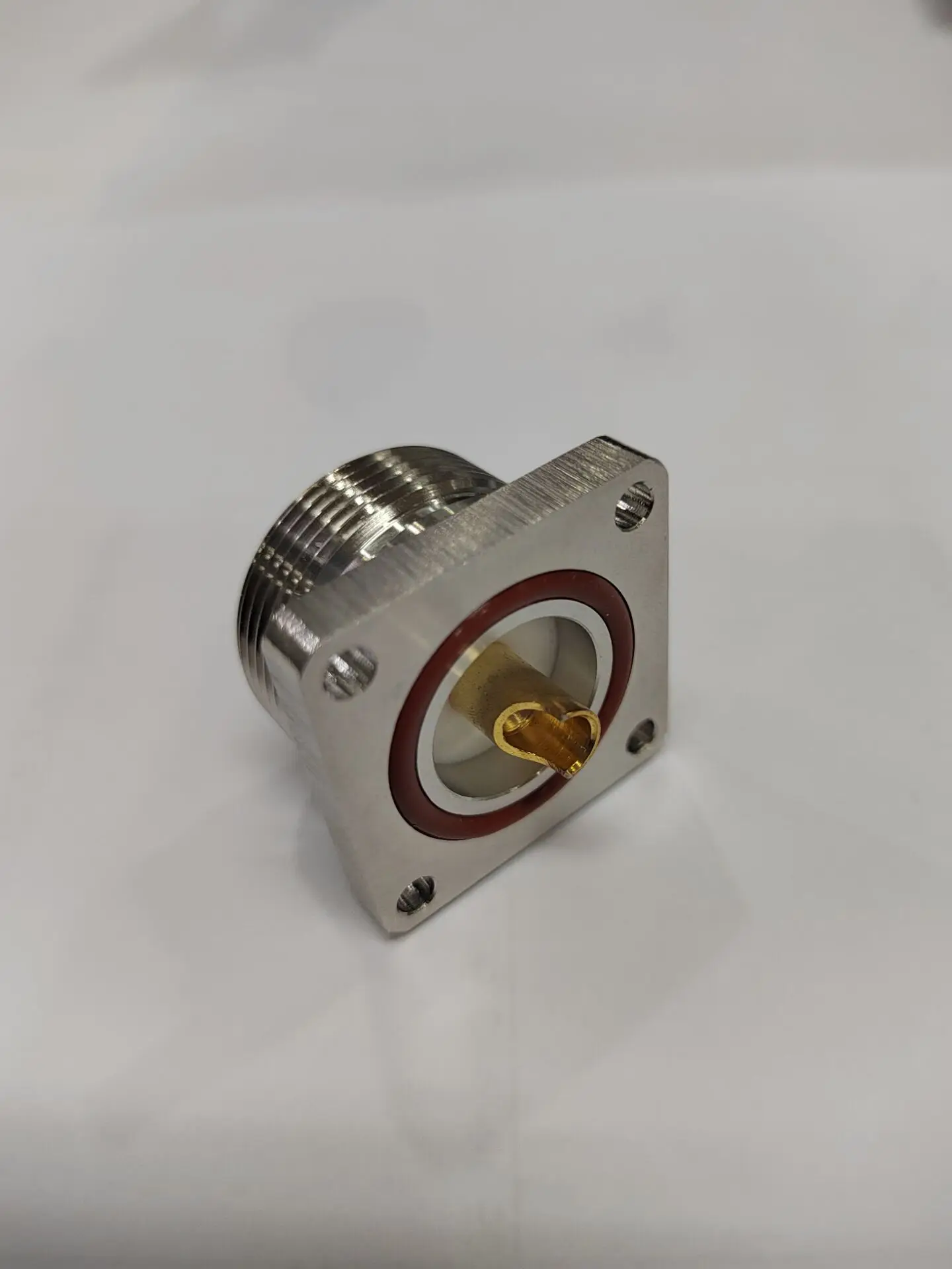 Rf 7/16 Din Female Jack L29 Straight 4 Hole Flange 32mm*32mm Rf Coaxial ...