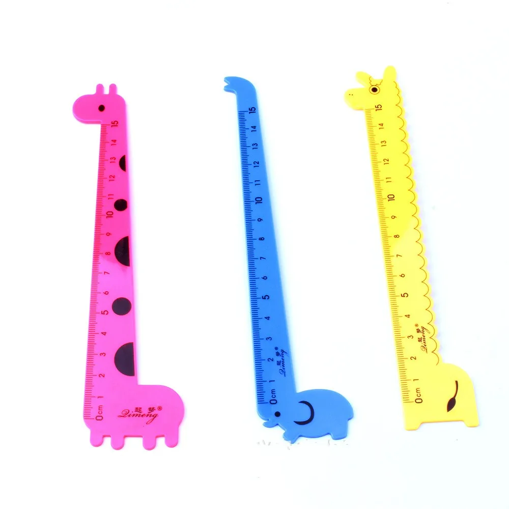 Cute Animal Shape Cartoon Plastic Acrylic Straight Ruler School ...