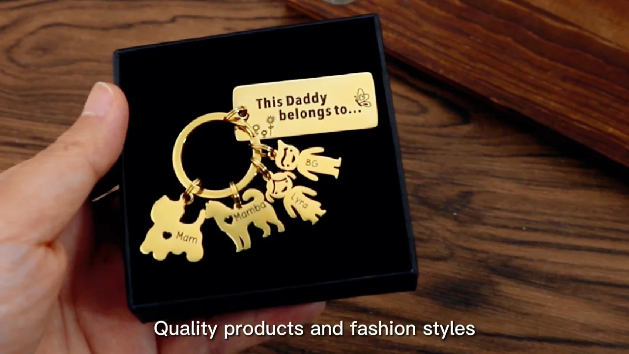 Wholesale Stainless Steel Custom Fashion Key Chain Gifts Engraved ...